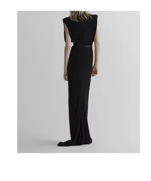 MUGLER Draped Sleeveless Gown