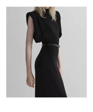 MUGLER Draped Sleeveless Gown