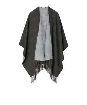 Liu Jo Logo-jacquard Fringed Scarf - Anthracite