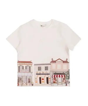Fendi Short-sleeved T-shirt With Crewneck And Straight Hem