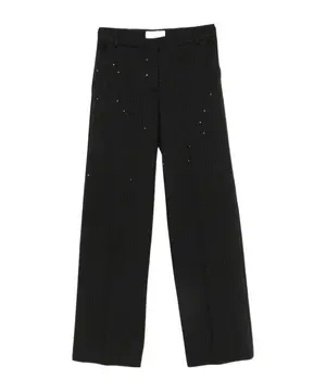 ERMANNO FIRENZE Striped Detail Trousers With Embellishments