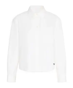 Max Mara Panetto Boxy Shirt With Embroidered Butterfly Detail