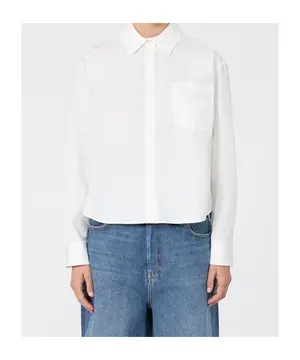 Max Mara Panetto Boxy Shirt With Embroidered Butterfly Detail