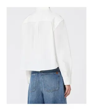 Max Mara Panetto Boxy Shirt With Embroidered Butterfly Detail