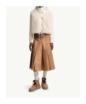 Moncler Wool Cashmere Blend Padded Zip-up Cardigan With Fur
