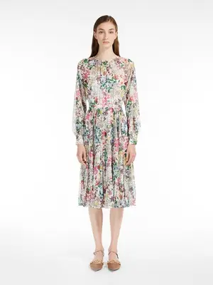 Max Mara Long-sleeved Printed Dress