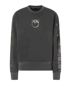 Pinko Logo Detail Cotton Sweatshirt