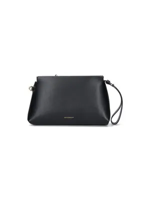 Givenchy Logo Printed Clutch Bag - Black