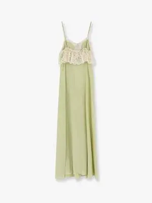 Chloé Silk Dress With Lace Inserts