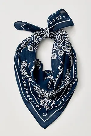 Free People Century Cotton Bandana - Indigo