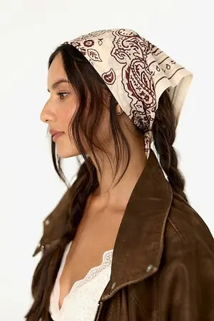 Free People Century Cotton Bandana Ivory