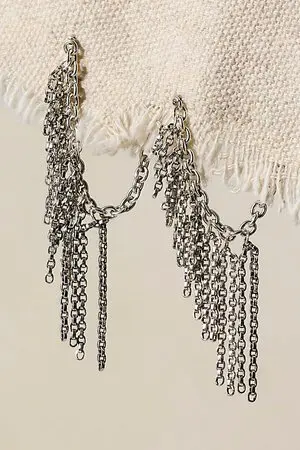 Free People Collette Tassel Earrings Silver