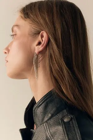 Free People Collette Tassel Earrings - Silver