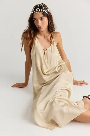 NICHOLAS K Slip Maxi Dress With Cowl Neck