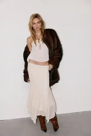 Free People Bella Lace Mermaid Skirt - Tea