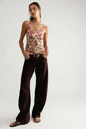 Free People Skylar Lace Corset Top - Tea Combo