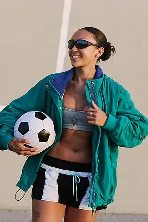 Free People Fast Lane Track Shorts - Black Combo