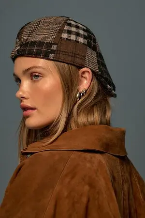 Free People Kennedy Paperboy Hat - Brown Combo