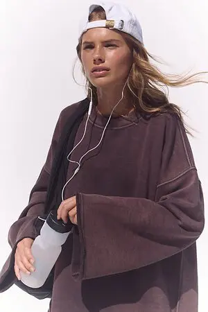 Free People Retro Tunic Sweatshirt - Black