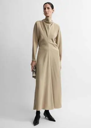 TOTEME Slouch Waist Scarf Dress - Fawn