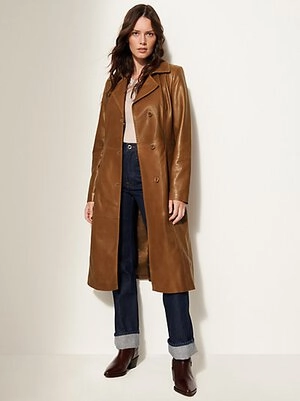 Overland Zelda Leather Trench Coat