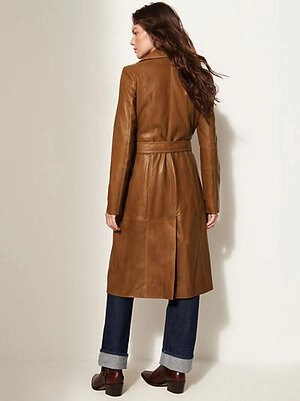 Overland Zelda Leather Trench Coat