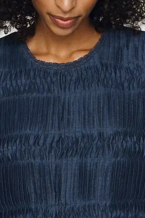 A.REN Brigette 100% Linen Peplum Top
