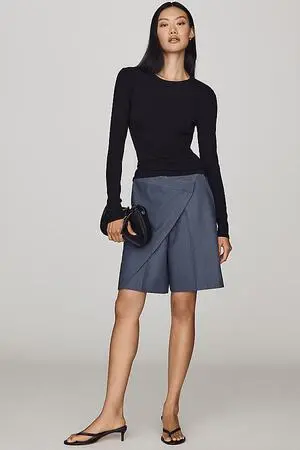 ELODIE Lace-back Ribbed Top