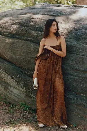 Caroline Constas Gwendolyn Maxi Dress - Tortoise Shell