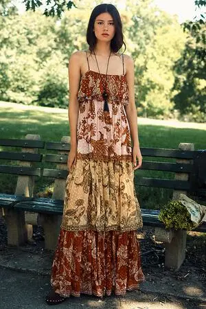Hemant & Nandita Tiered Maxi Dress - Multi