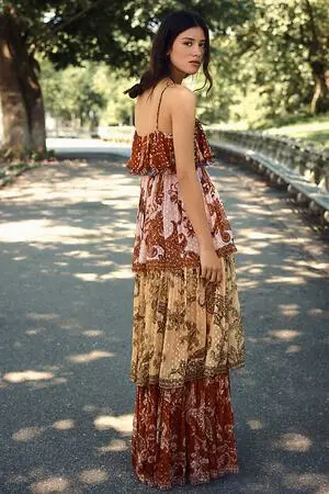 Hemant & Nandita Tiered Maxi Dress