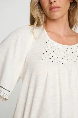 PILCRO Flutter-sleeve Swg Blouse