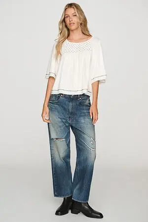 PILCRO Flutter-sleeve Swg Blouse