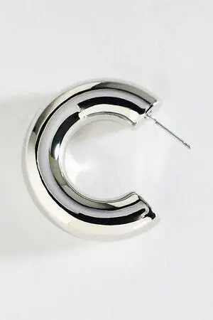 Anthropologie Tubular Hoop Earrgs - Silver