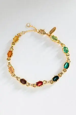 Anthropologie Bezel Stone Bracelet - Multi