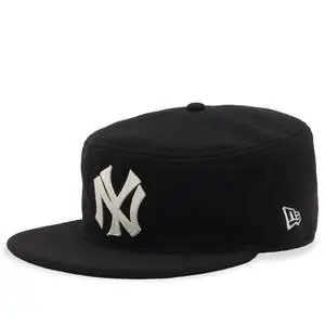 New Era New York Yankees Chainstitched Wool Pillbox Cap - Black