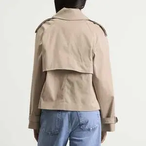 ANINE BING Rickie Cropped Trench Coat