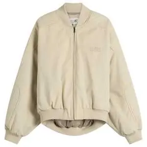 MAISON MARGIELA Logo Bomber Jacket - Ecru