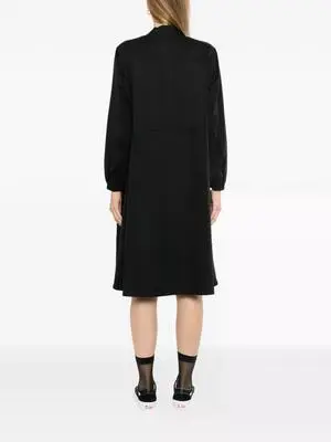 AGNES B. Logo Embroidered Zip Up Midi Dress