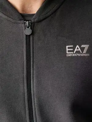 EA7 Emporio Logo Print Zip-up Sweatshirt