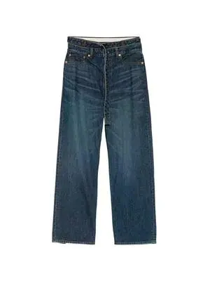 Sacai Layered Panel Jeans - Blue