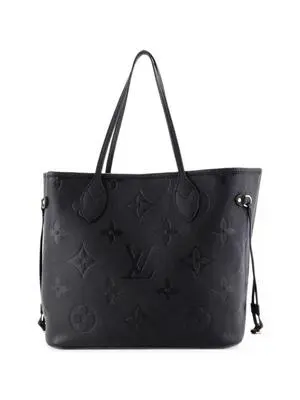 LOUIS VUITTON Neverfull Mm Monogram Empreinte Giant Tote Bag - Black