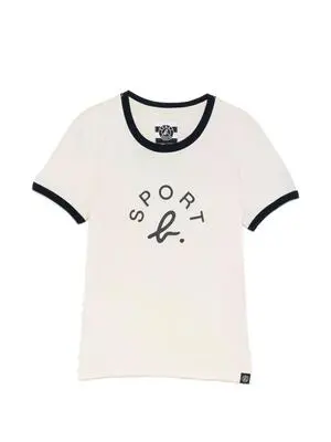AGNES B. Logo Print T-shirt - Neutrals