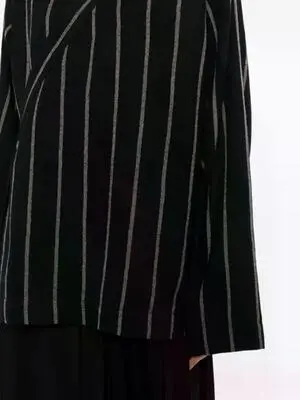 UMA WANG Vertical Stripe Wrap Blazer