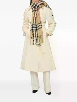Burberry Check Alpaca Wool-blend Bouclé Scarf