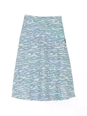 AGNES B. Printed Midi Skirt - Blue