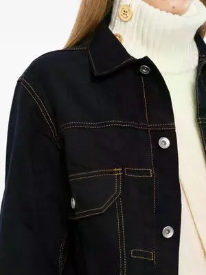 Sacai Layered Frayed-hem Denim Jacket