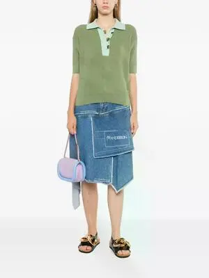 JW Anderson Short Sleeve Knit Polo - Green