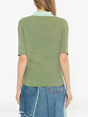 JW Anderson Short Sleeve Knit Polo - Green