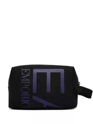 EA7 Oversized Logo Washbag - Black